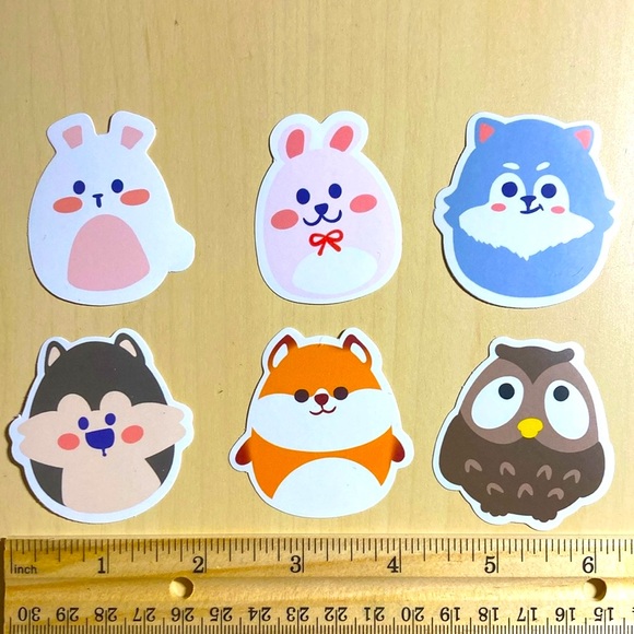 Design | 6 Squishy Stickers 3 Forest 3 Tundra Waterproof | Poshmark